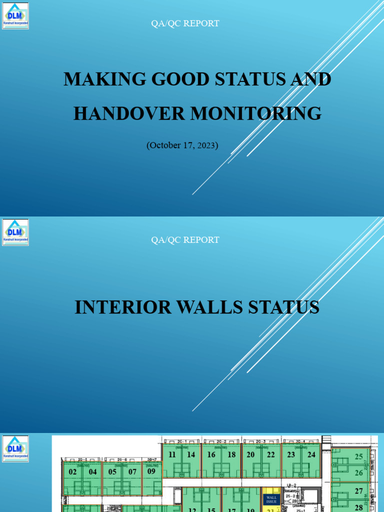10-17-23 Qaqc - Handover Monitoring and Making Good | PDF | Buildings And Structures | Building ...