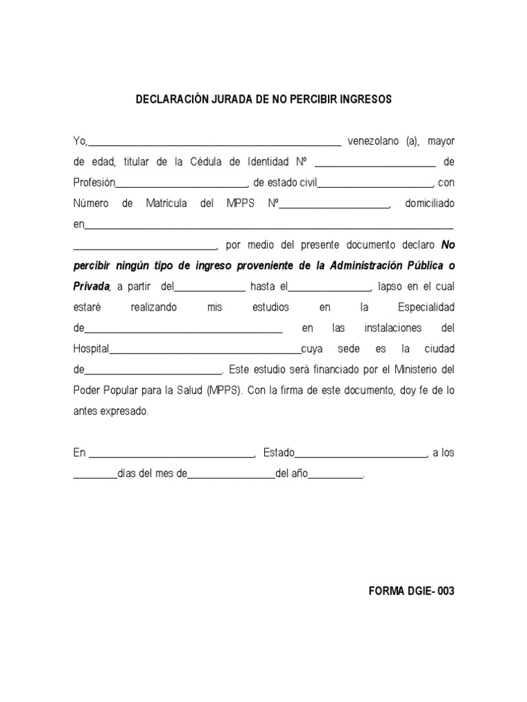 FORMATOS DE DECLARACIÓN JURADA Y COMPROMISO