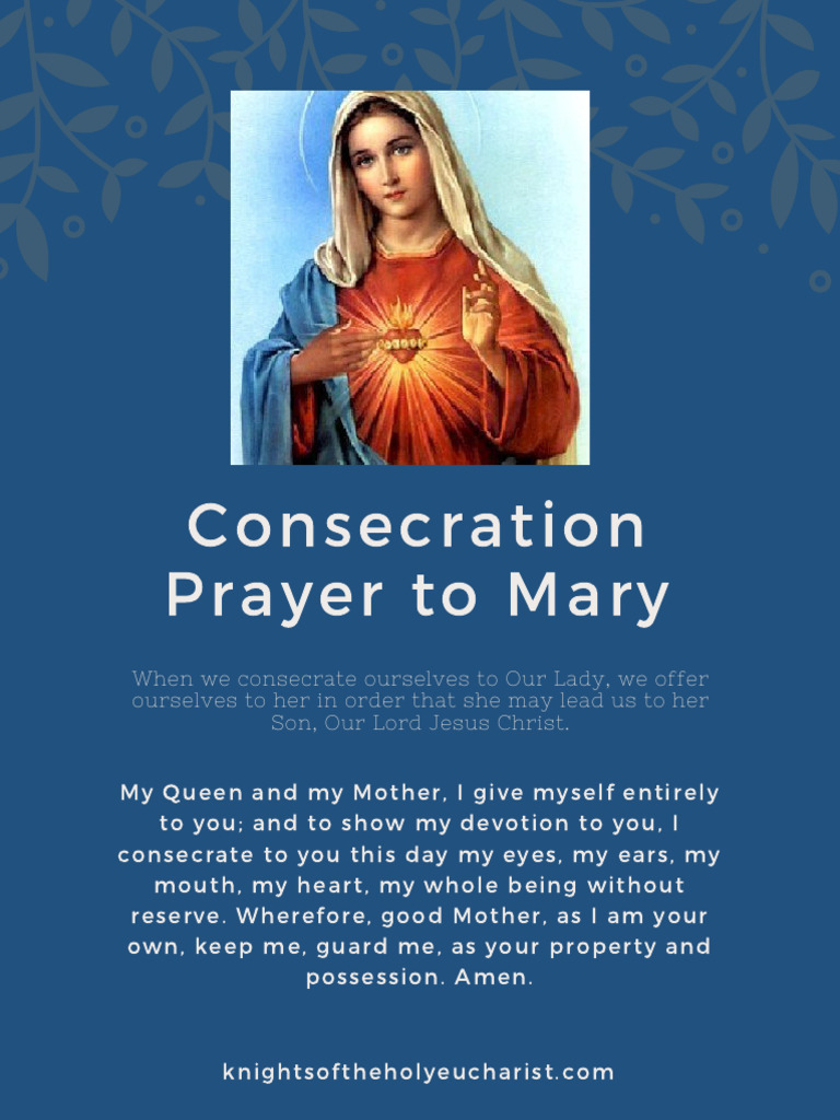 Consecration Prayer to Mary | PDF