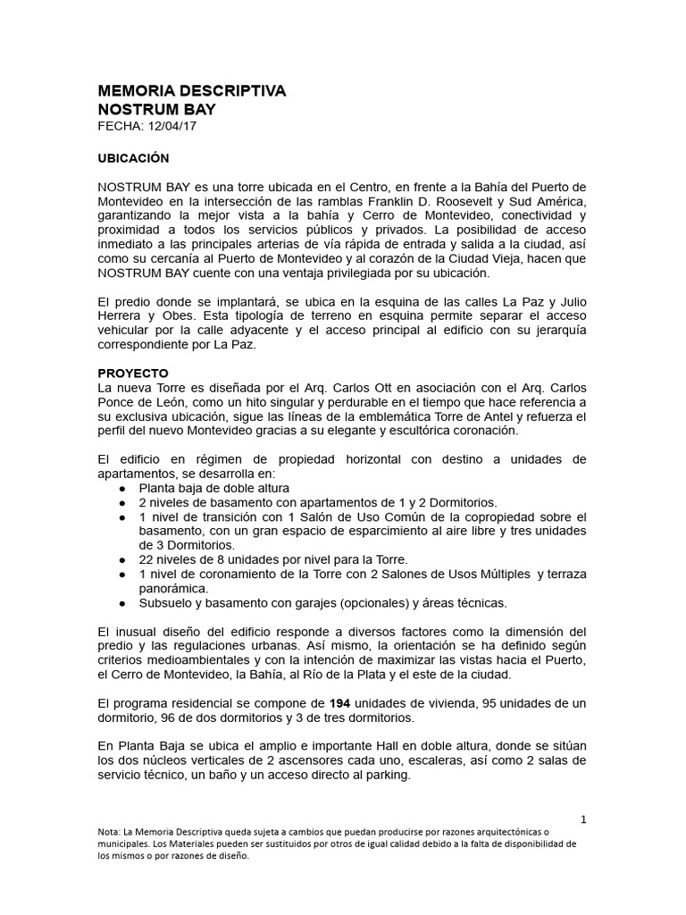 Torre Nostrum Bay: Lujo y Conectividad | PDF | Ascensor | edificio