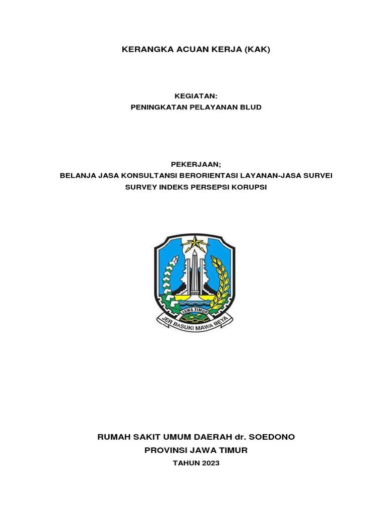 Survei Persepsi Korupsi RSUD dr. Soedono | PDF | Bisnis | Komputer