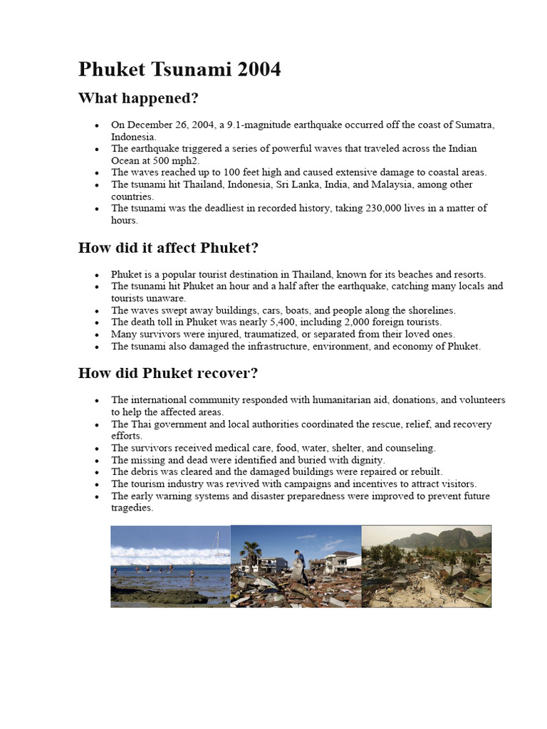 Phuket tsunami 2004 | PDF