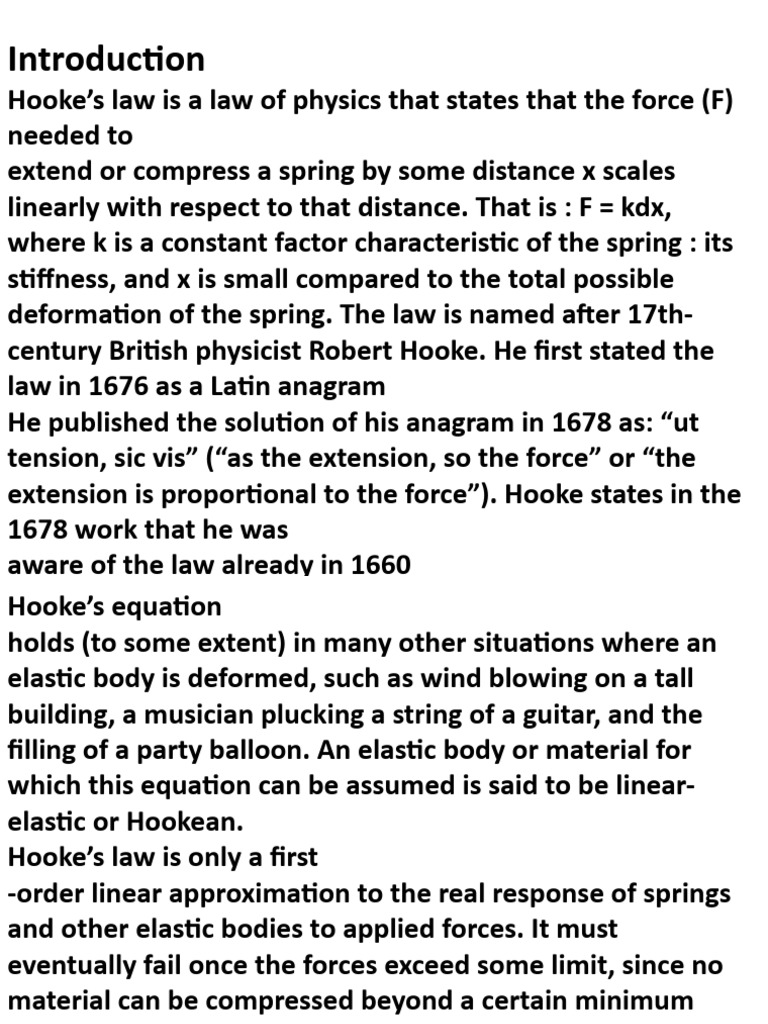 For Physics | PDF | Elasticity (Physics) | Solid Mechanics