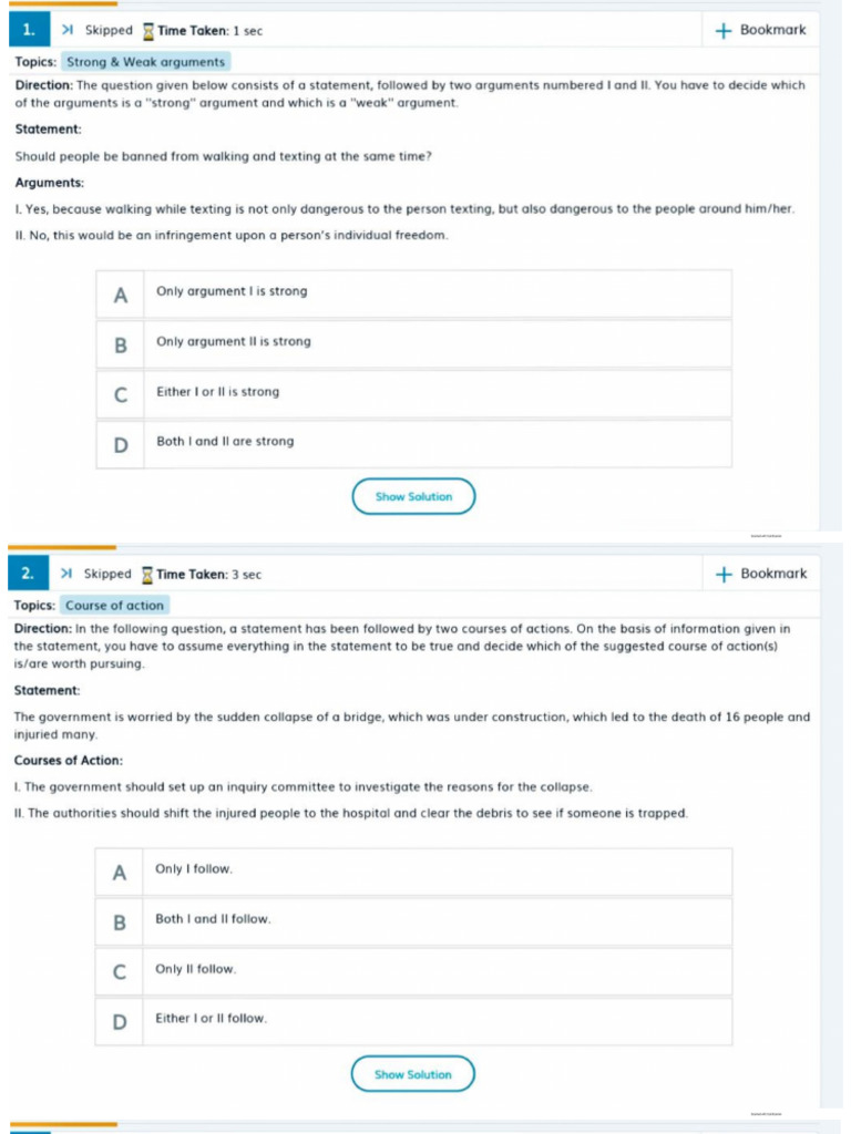 LE SLAT Mock 1 | PDF
