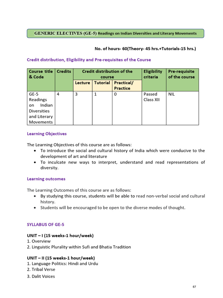 GE-English (4th Sem) | PDF