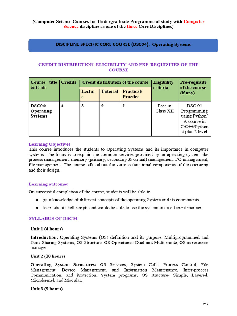 Operating Systems Syllabus (Sem-4) | Download Free PDF | Operating ... Operating Systems Syllabus (Sem-4) | Download Free PDF | Operating ...