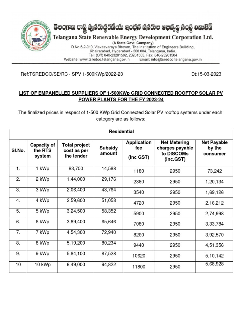 Finalised Suppliers List 1 | PDF | Renewable Electricity | Nature