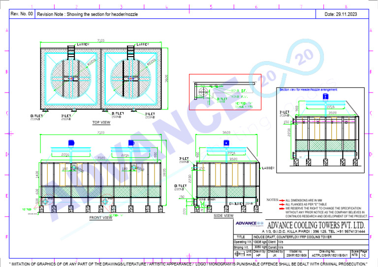 GA Drawing-1200gpm Tower | PDF | Crimes | Crime & Violence
