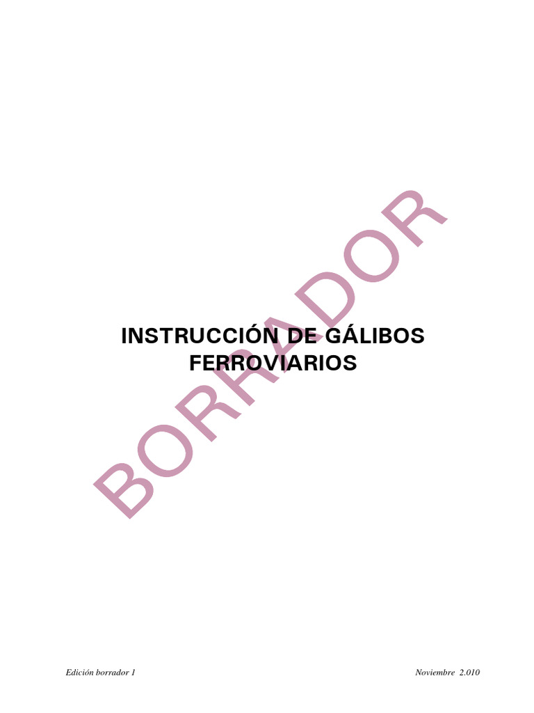120110036es - Instrucción de Gálibos Ferroviarios (Borrador) | PDF ...