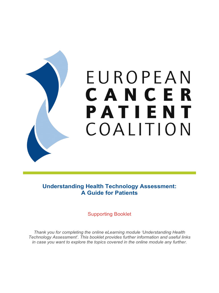 Health Technology Assessment A Guide For Patients 1690049476 | PDF ...