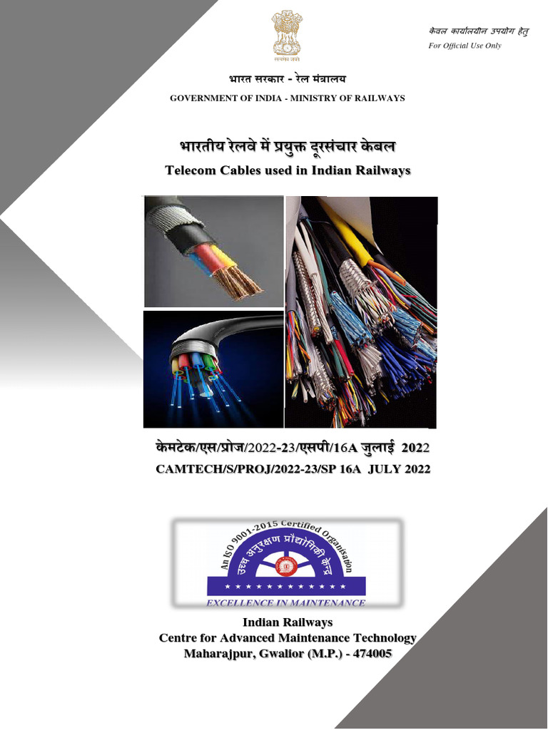 Booklet - Telecom Cables Used in Indian Railways | PDF | Coaxial Cable ...