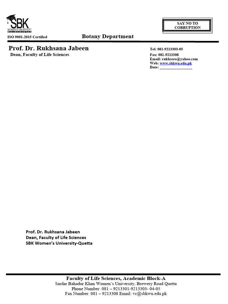 Dean Letter Head | PDF