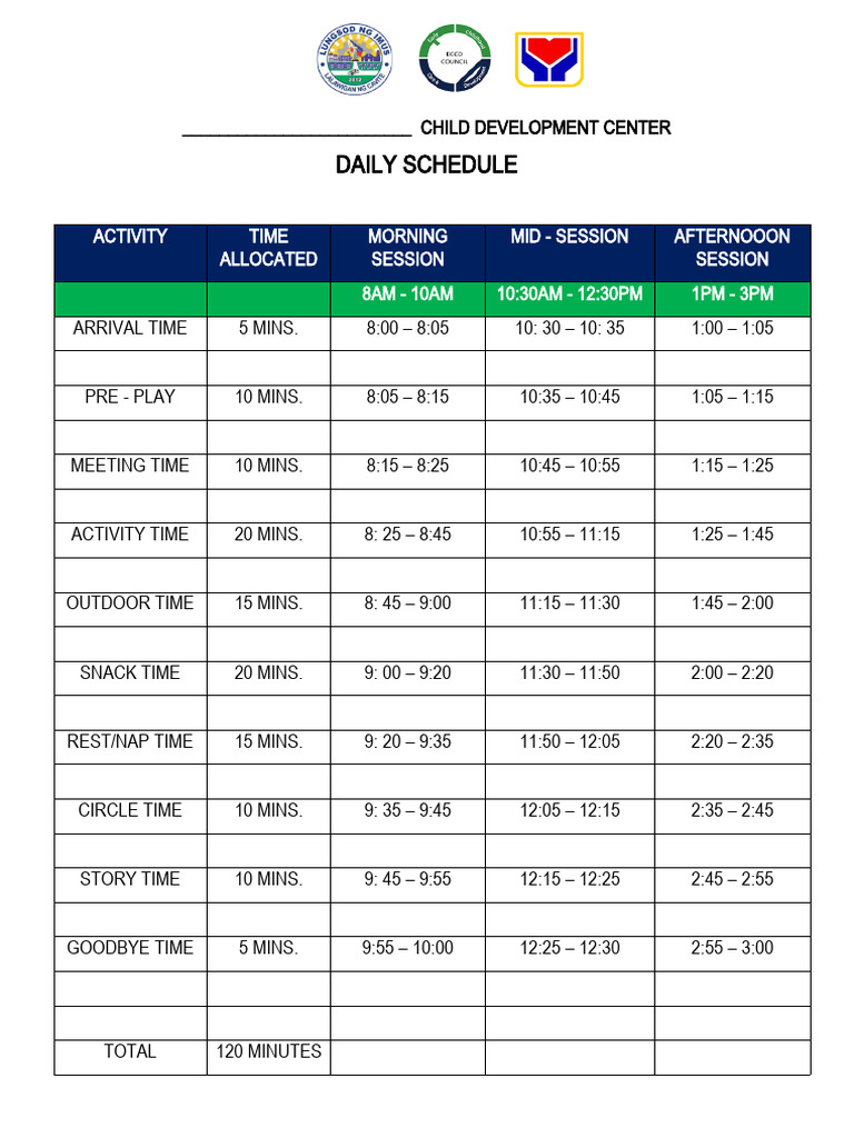 Daily Schedule | PDF
