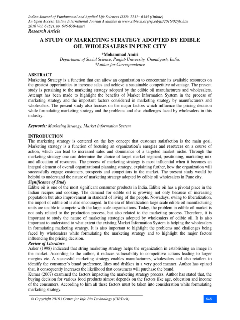 73 Jls s2 075 Amiri Marketing Pune | PDF | Marketing | Pricing