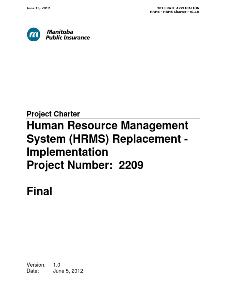 Human Resource Management System (HRMS) Replacement - Implementation ...