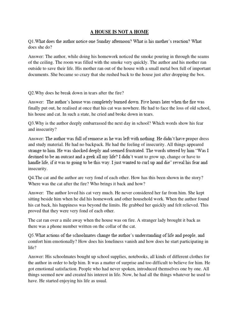 A House Is Not A Home | PDF