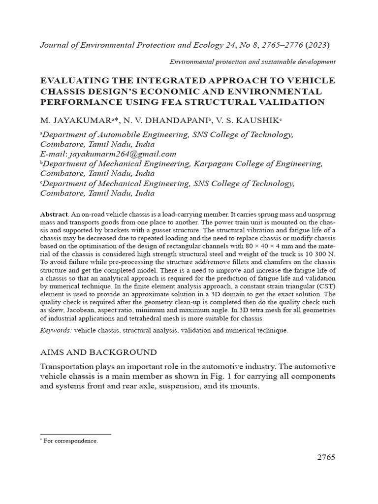 M Jayakumar Paper (17142691331) | PDF | Bending | Finite Element Method