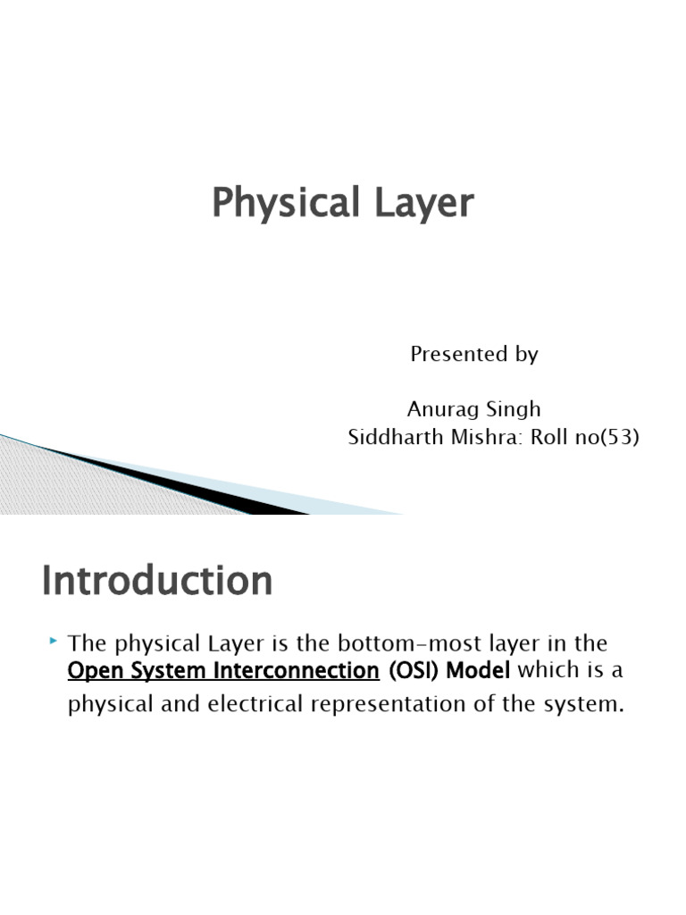 Physical Layer Presentation Fi | PDF | Transmission Medium | Network ...
