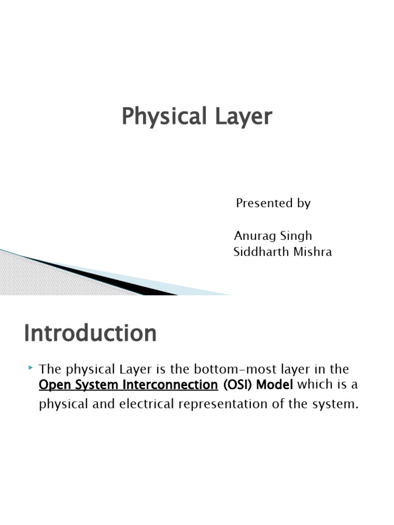 Physical Layer Presentation | PDF | Transmission Medium | Network Topology