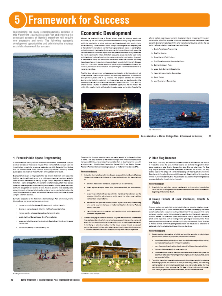 Waterfront-Marina Strategic Plan - Final Report - Framework For Success | PDF | Strategic ...