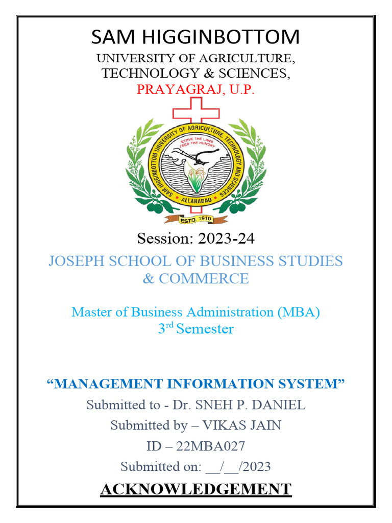 Mis Framework Report of Sbi | PDF | Banks | Enterprise Resource Planning