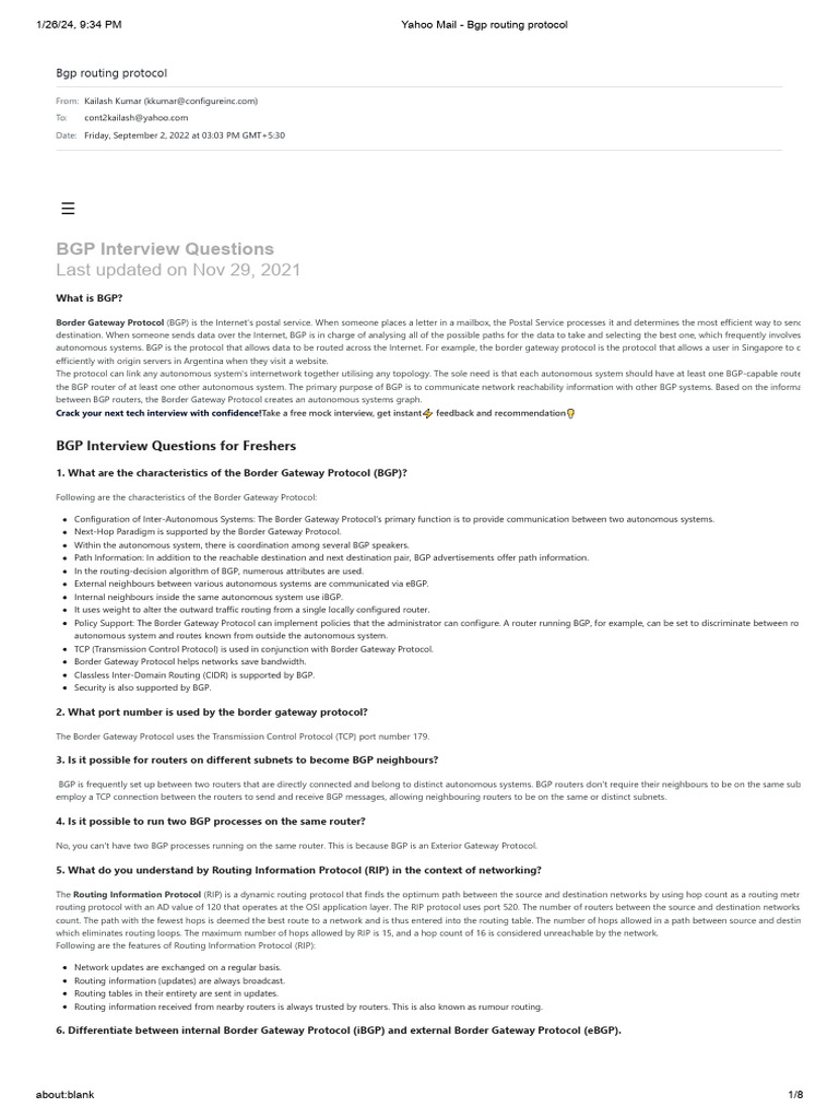 BGP Notes | PDF | Routing | Router (Computing)