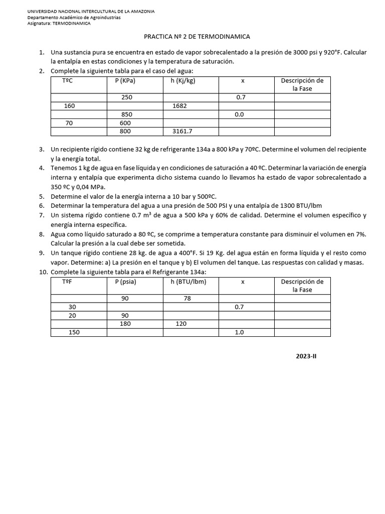 Practica 2 De Termodinamica 2023 21 Pdf Agua Presión