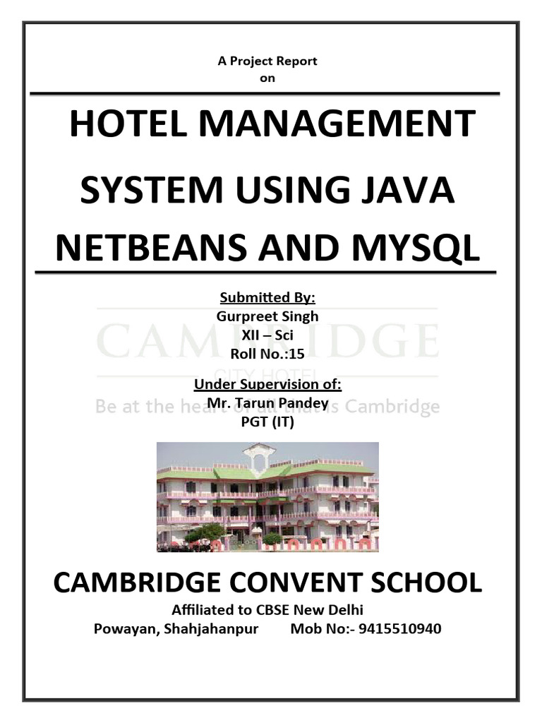 Prafull - Gupta Sci (Hotel Management System) | PDF | Computer Program | Programming