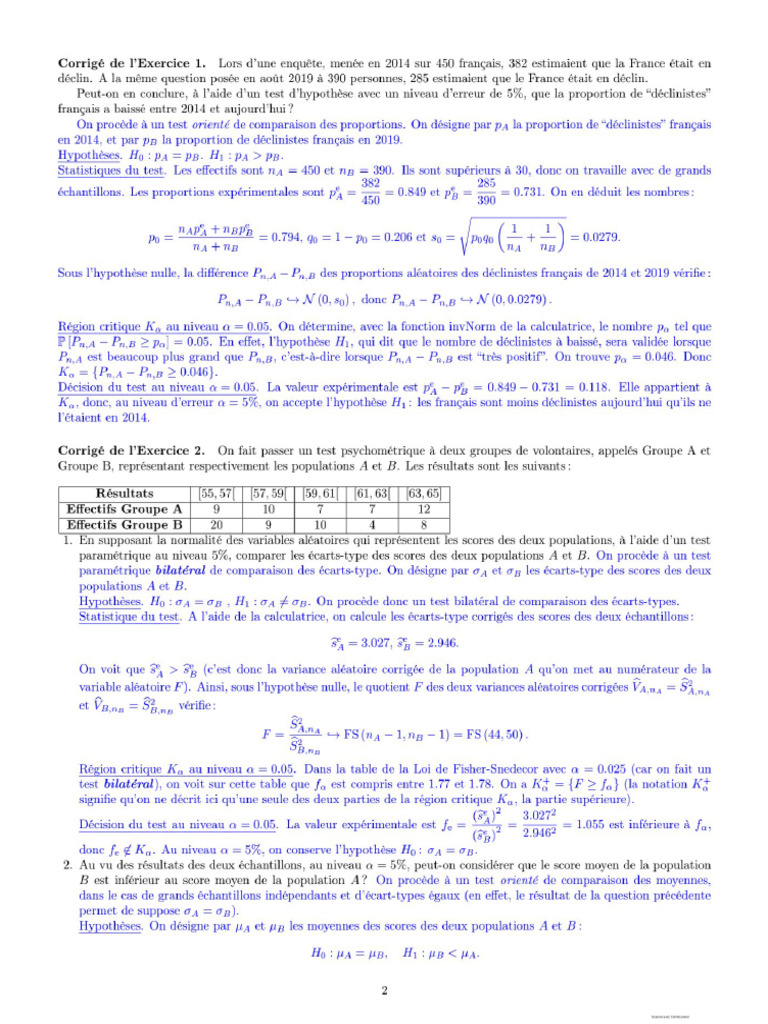 Corrigé Exo 5 de TD | PDF