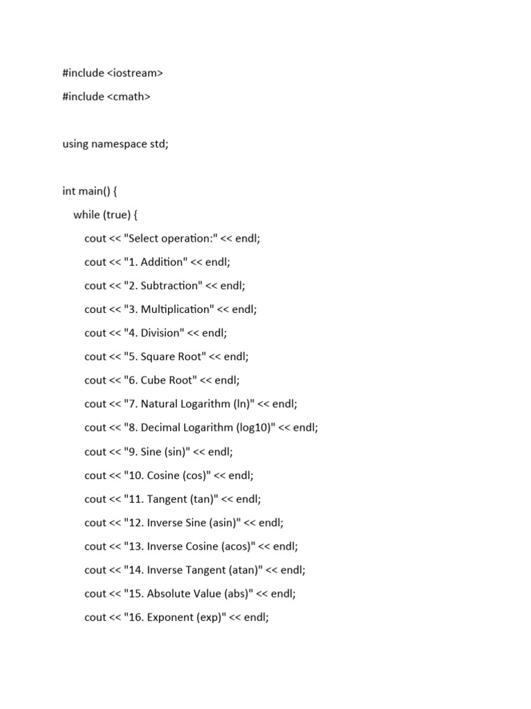 Calculator Project by If Statement | PDF | Computer Programming
