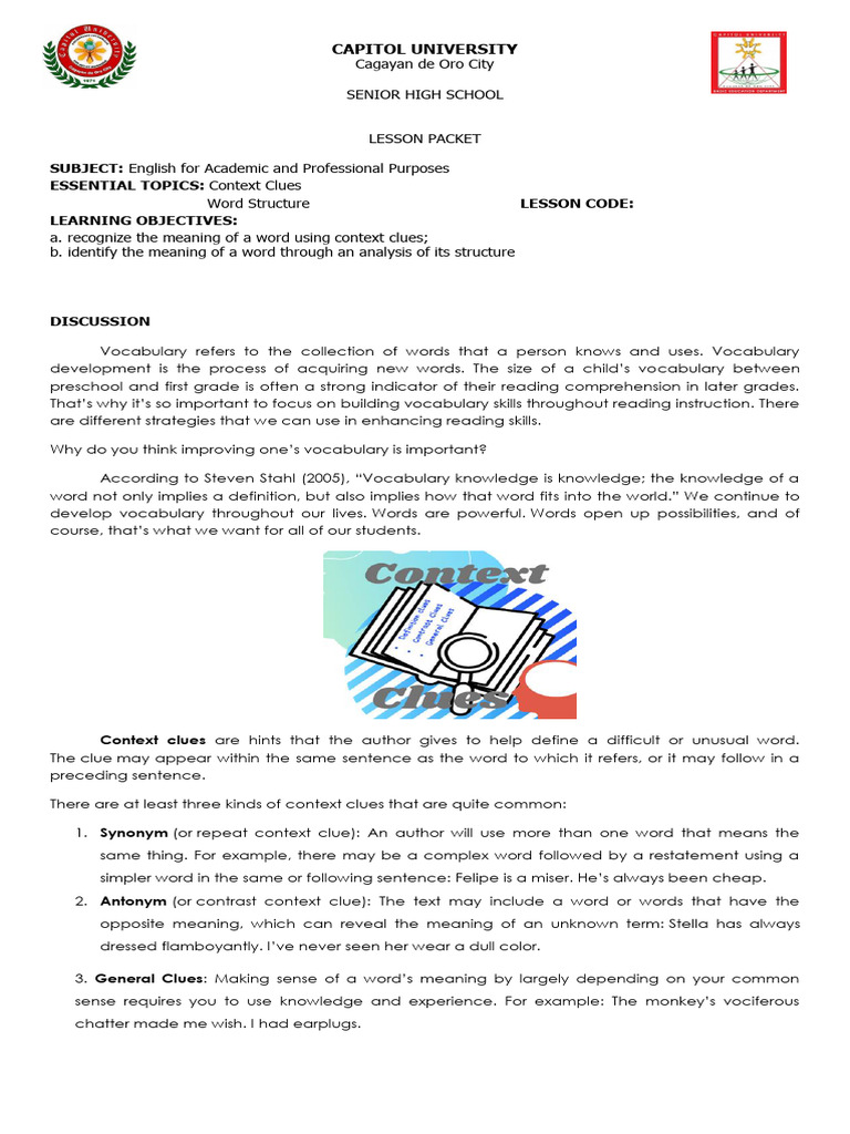 EAPP Module 1 | PDF | Vocabulary | Word