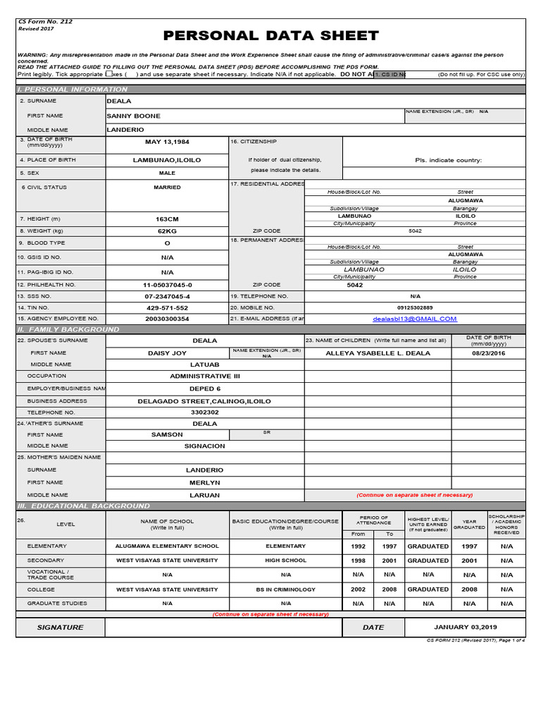 CSC PDS | PDF | Government | Justice