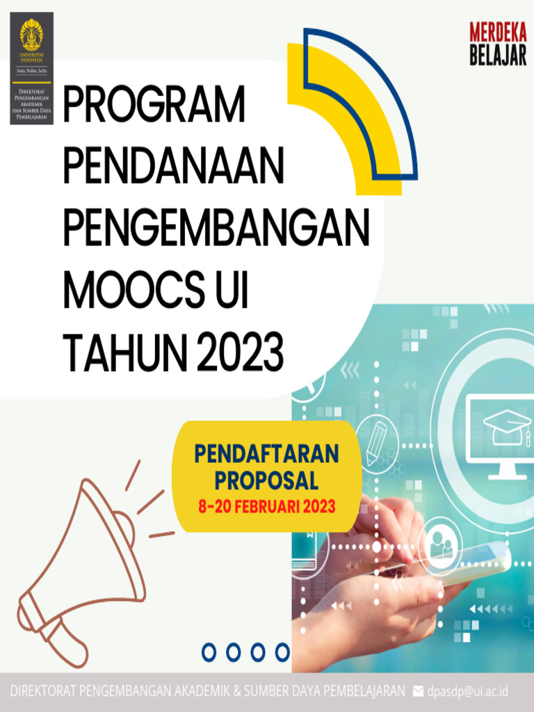 E-FLYER INFO PROGRAM PENDANAAN PENGEMBANGAN MOOCs 2023 | PDF | Bisnis