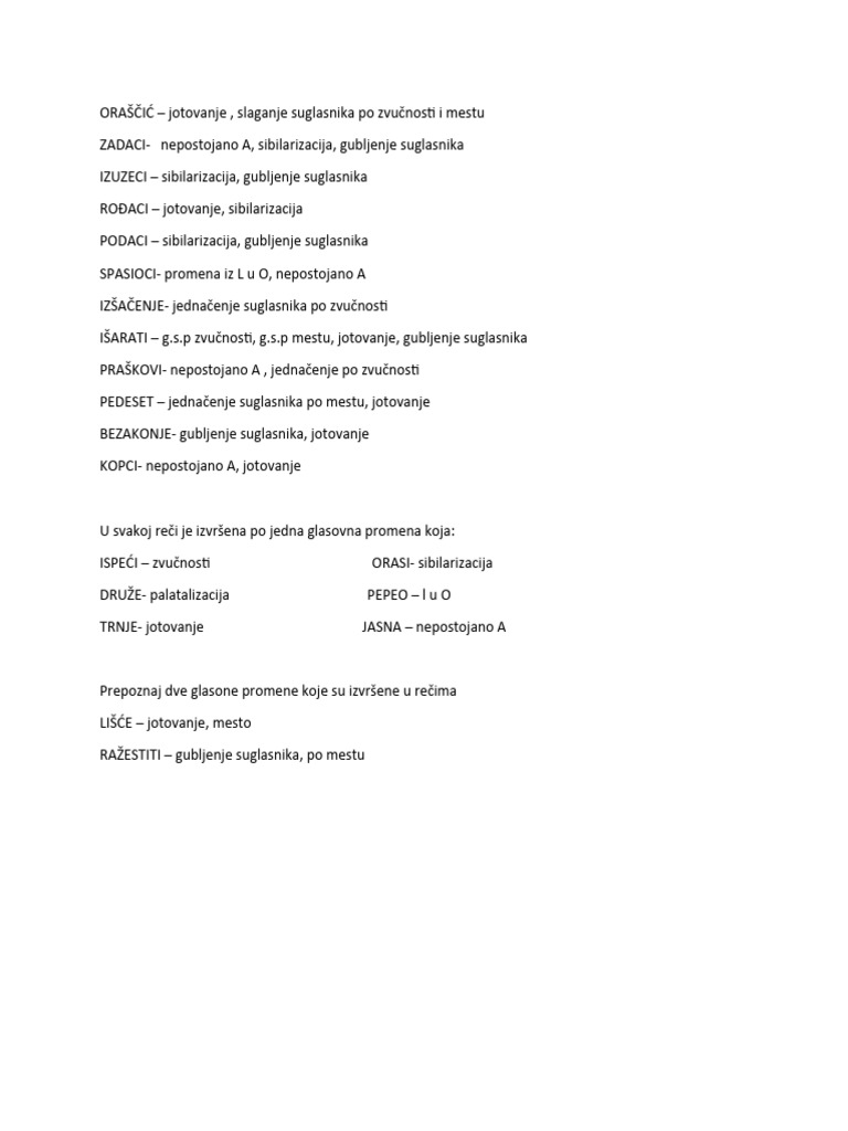 Glasovne Promene | PDF