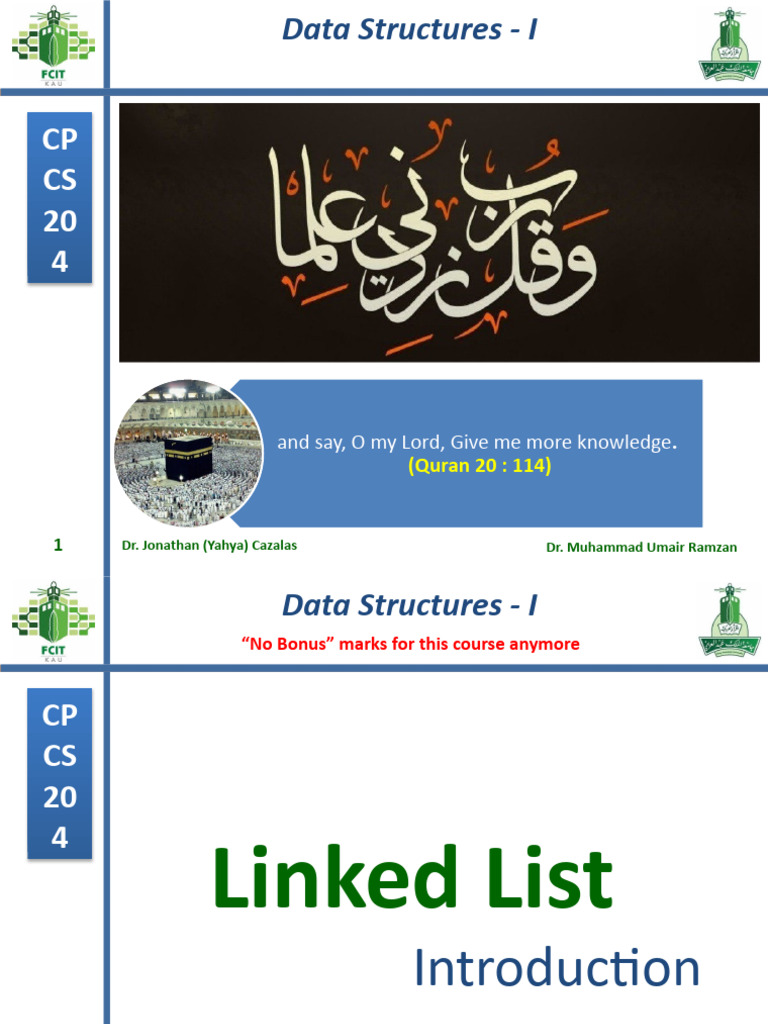 CPCS204-04-Linked List - Introduction-Traversal-Searching | PDF | Class (Computer Programming ...
