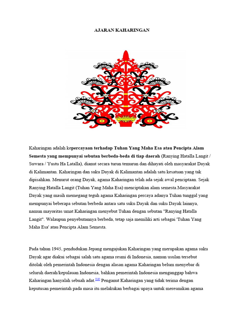 Ajaran Kaharingan | PDF