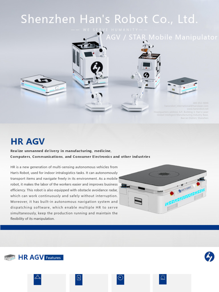 Han's Robot AGV Solutions Overview | PDF | Robot | Robotics