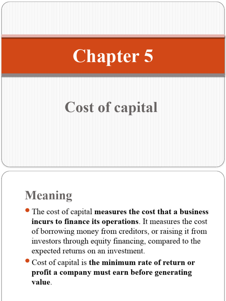 Chapter 5 FM | PDF | Cost Of Capital | Preferred Stock
