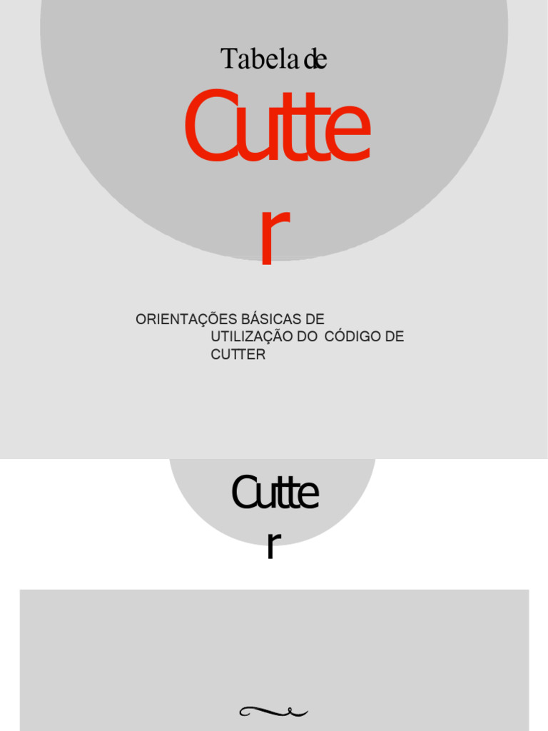 Tabela de Cutter - Orientações | PDF | Biblioteconomia | Ciência da ...