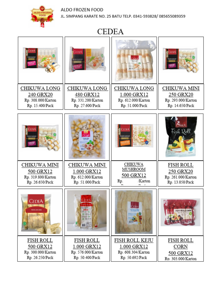 Katalog Cedea | PDF | Seafood | Southeast Asian Cuisine