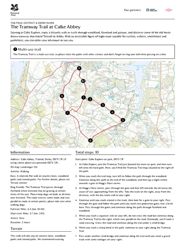 The Tramway Trail at Calke Abbey Walking | PDF | Trail | Road
