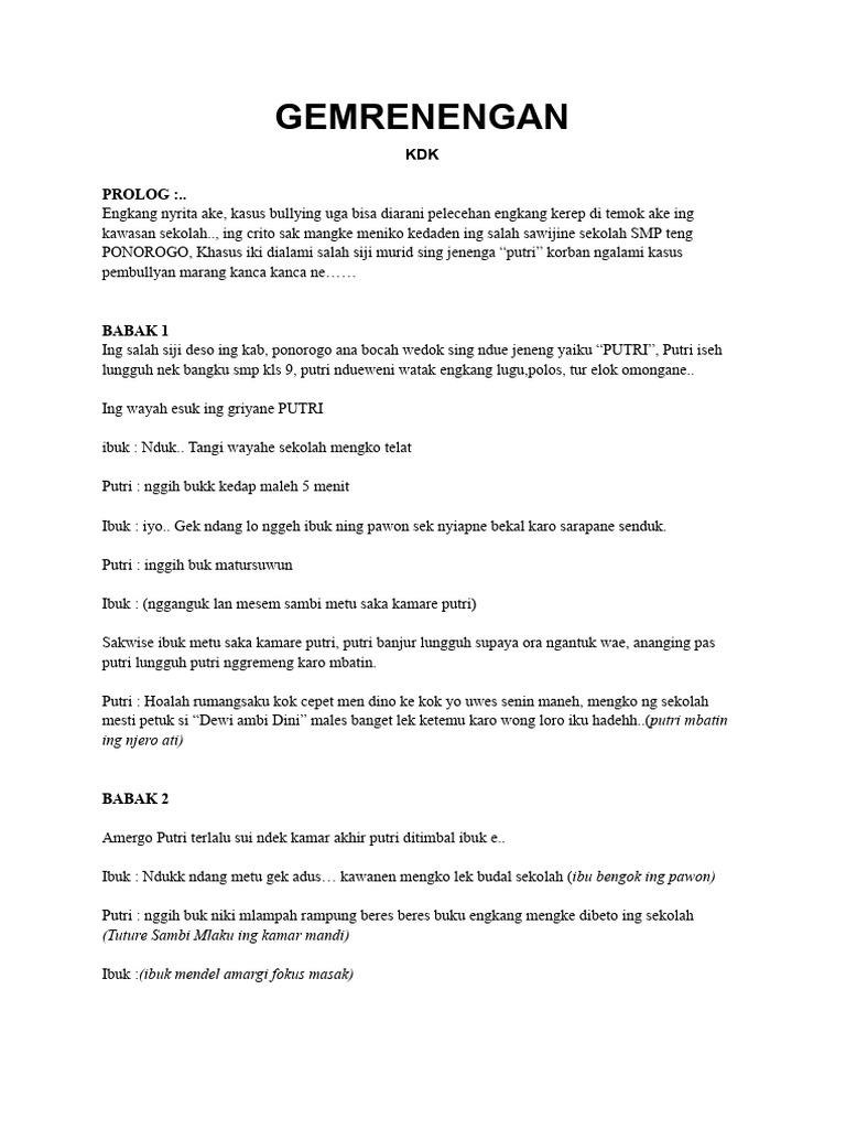 GEMRENENGAN By - KDK-1 | PDF