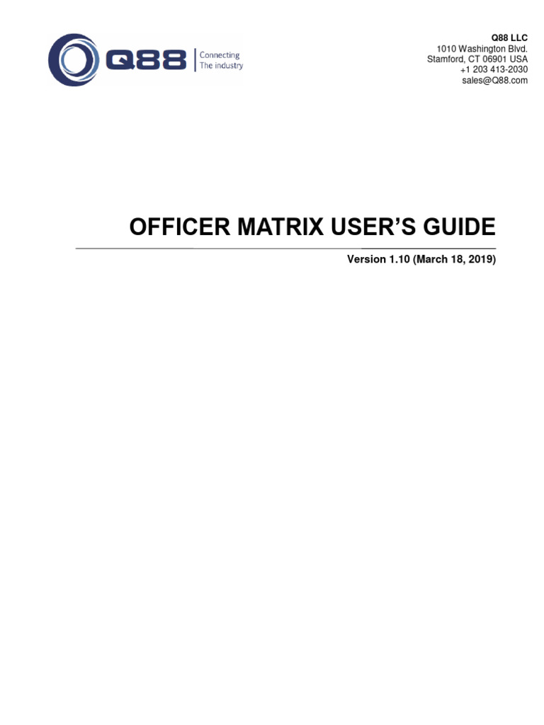 Officer Matrix Users Guide | PDF | World Wide Web | Internet & Web