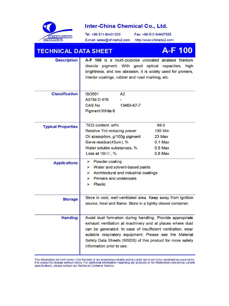 Technical Data Sheet | PDF