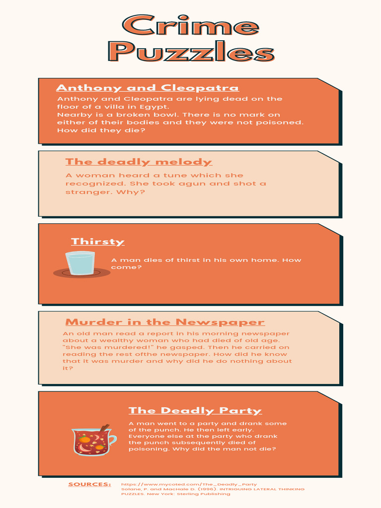 Annex 8. Crime Puzzles | PDF | Social Science