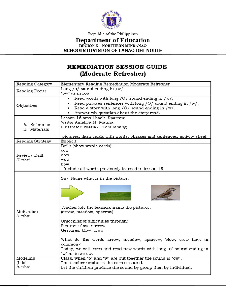 Remediation Session Guide-Lesson 16 | PDF | Pedagogy | Teaching