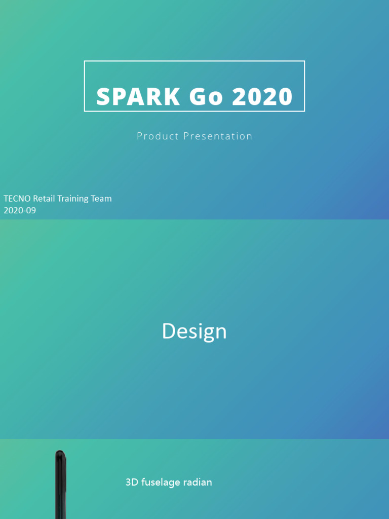 SPARK Go 2020 Product Presentation | PDF | Smartphone | Mobile Phones