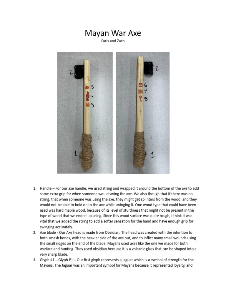 Faris and Zach Mayan War Axe | Download Free PDF | Maya Civilization | Axe