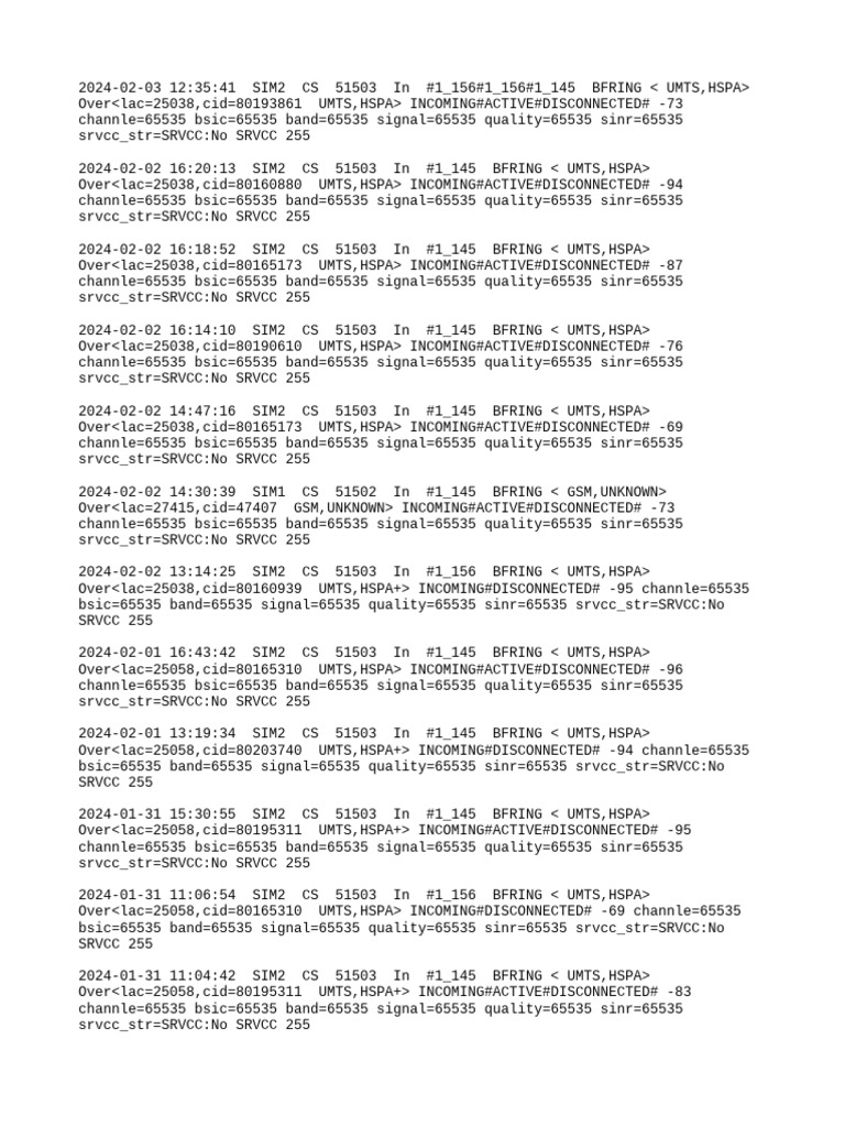 Call Fail Cause | PDF | Computers