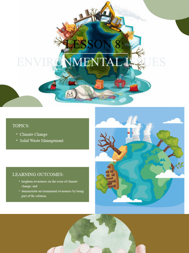 LESSON 8 Environmental Issues | PDF | Municipal Solid Waste | Waste